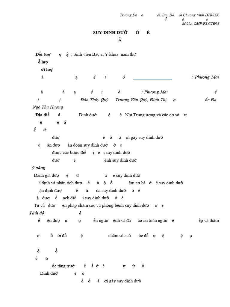 FS6.S3.5.MD - Suy dinh dưỡng - mẫu 2B | PDF