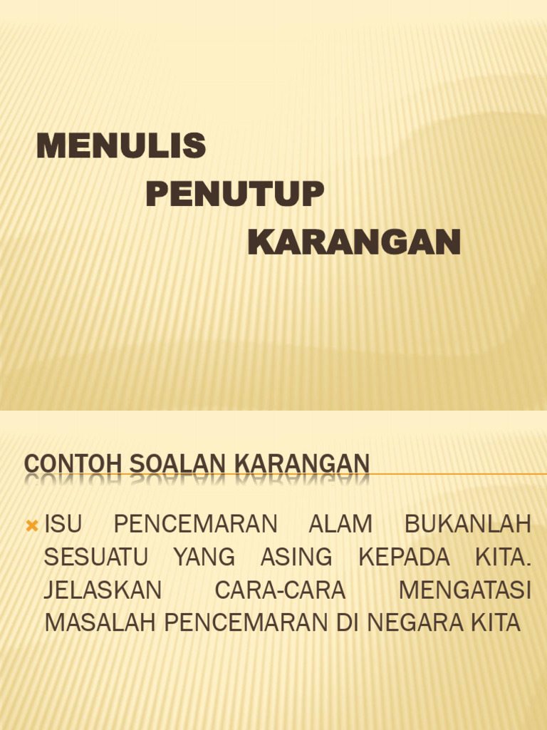 Penutup Karangan | PDF