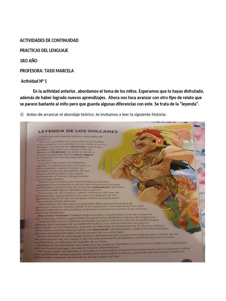 PLG 1 - Actividad 2 | PDF | Leyendas | Tierra