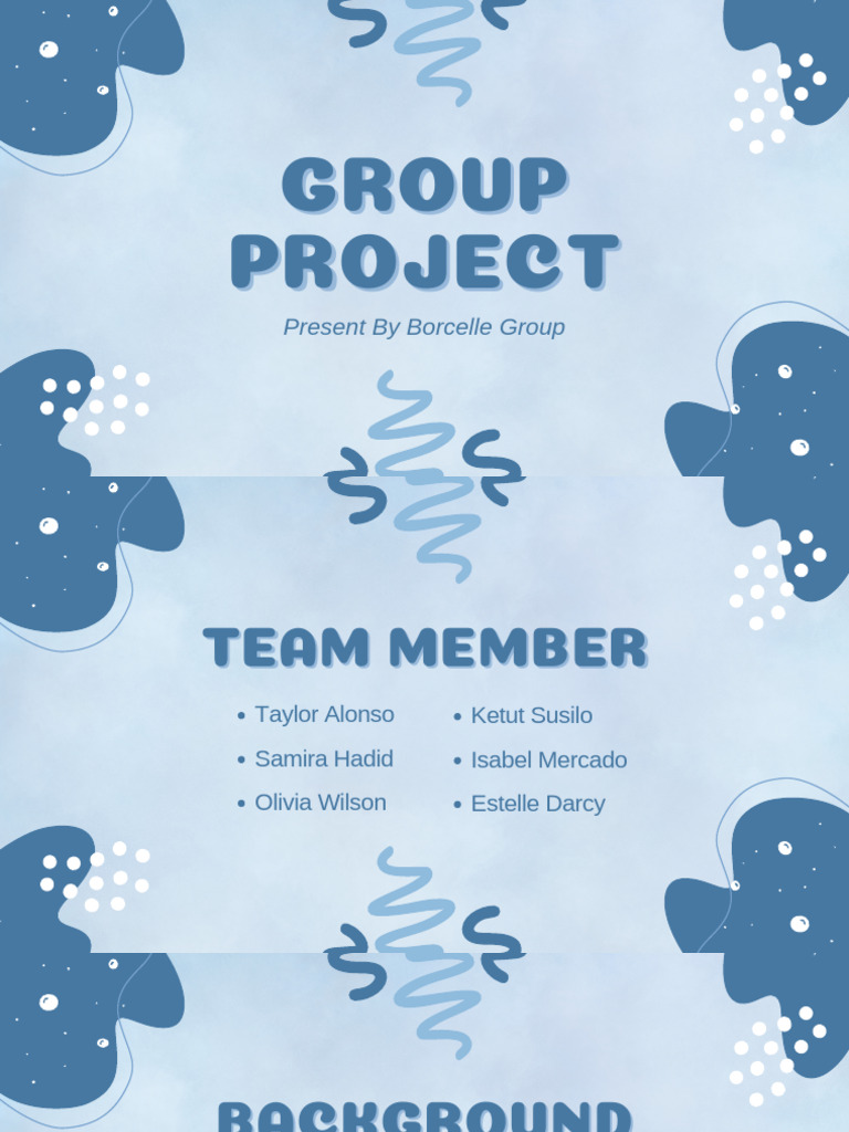 Blue and White Modern Group Project Presentation | PDF