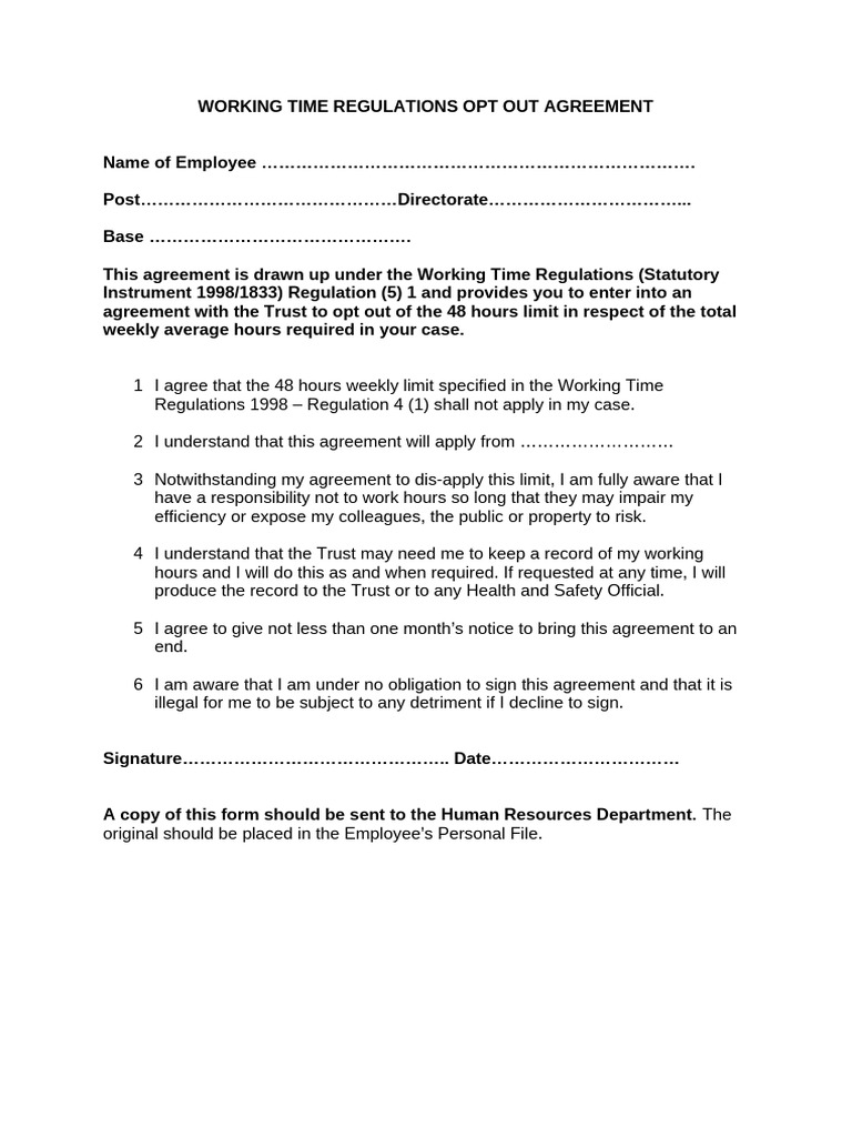 WTD Opt Out Form 1 | PDF