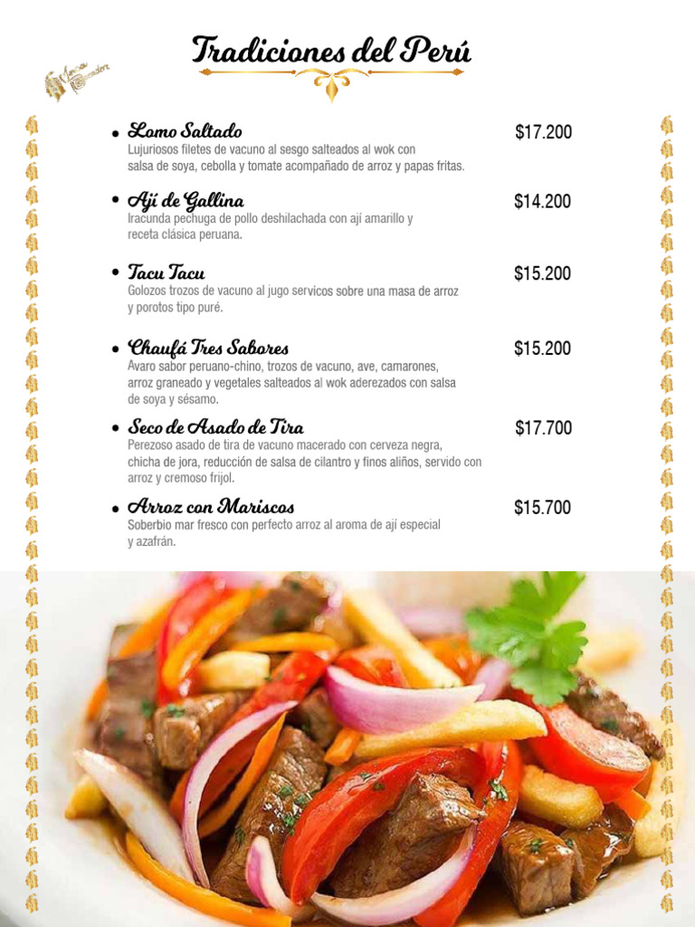 Menú del Restaurante Inca Pecador | PDF | champán | Mariscos