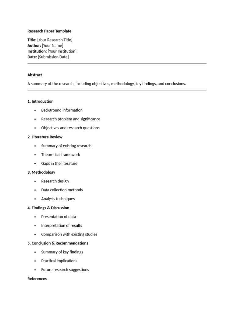 Research Paper Template | PDF