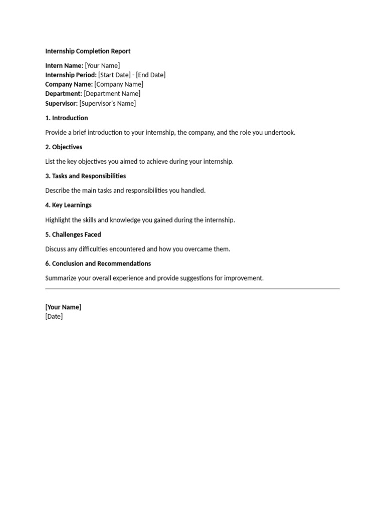 Internship Completion Report | PDF