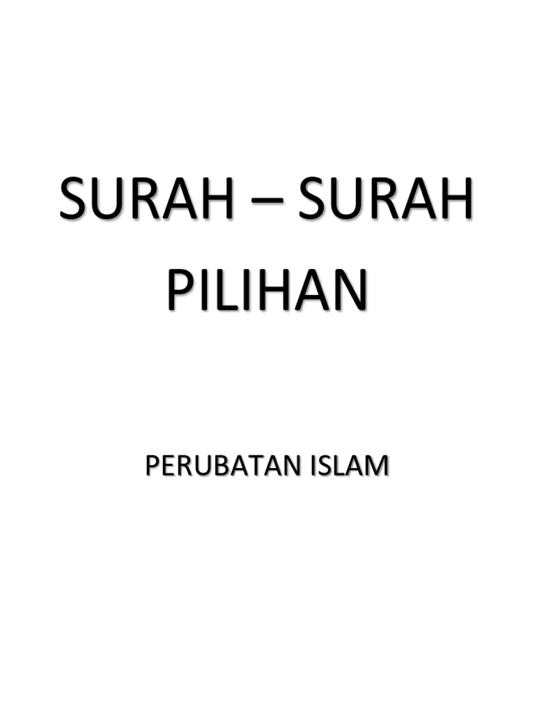 Surah Pilihan SHIFA' | PDF