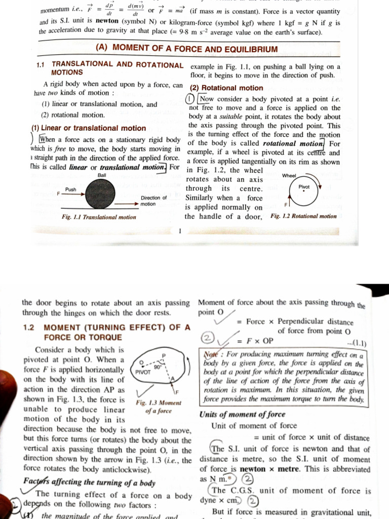 Day 1 Markings CHP 1 Phy Force | PDF