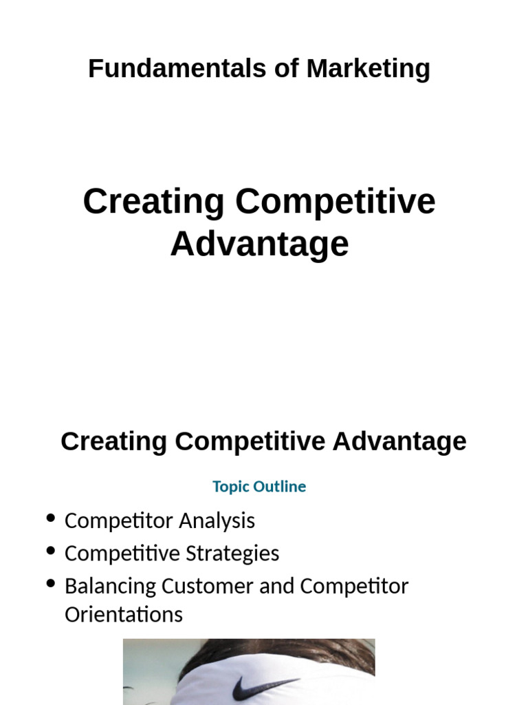 Week 14 Creating Competitive Advantage | PDF | Strategic Management | Marketing