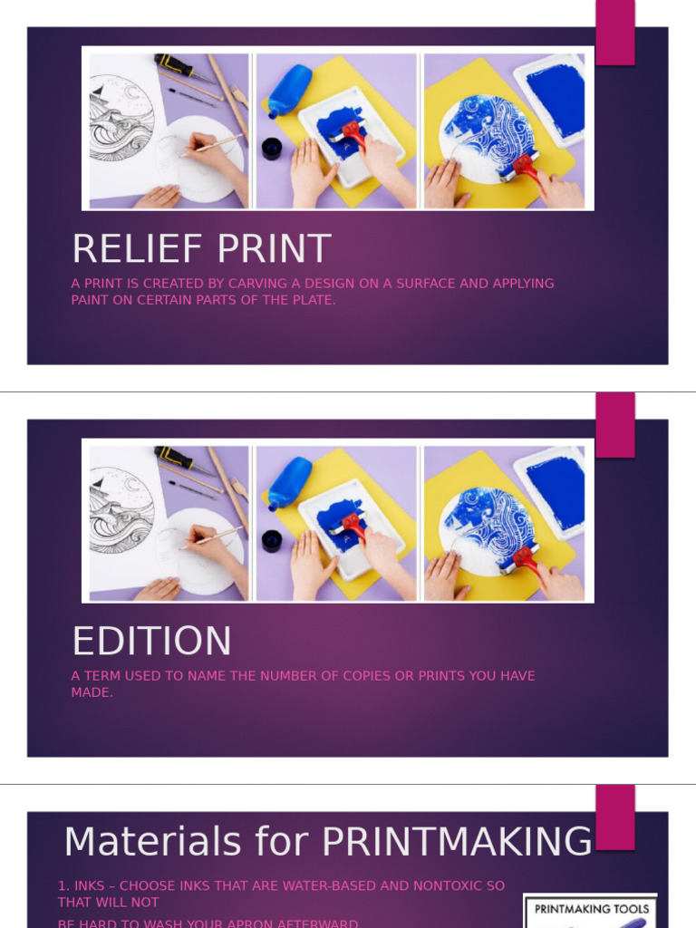 Materials For PRINTMAKING Grade 4 (Autosaved) | PDF