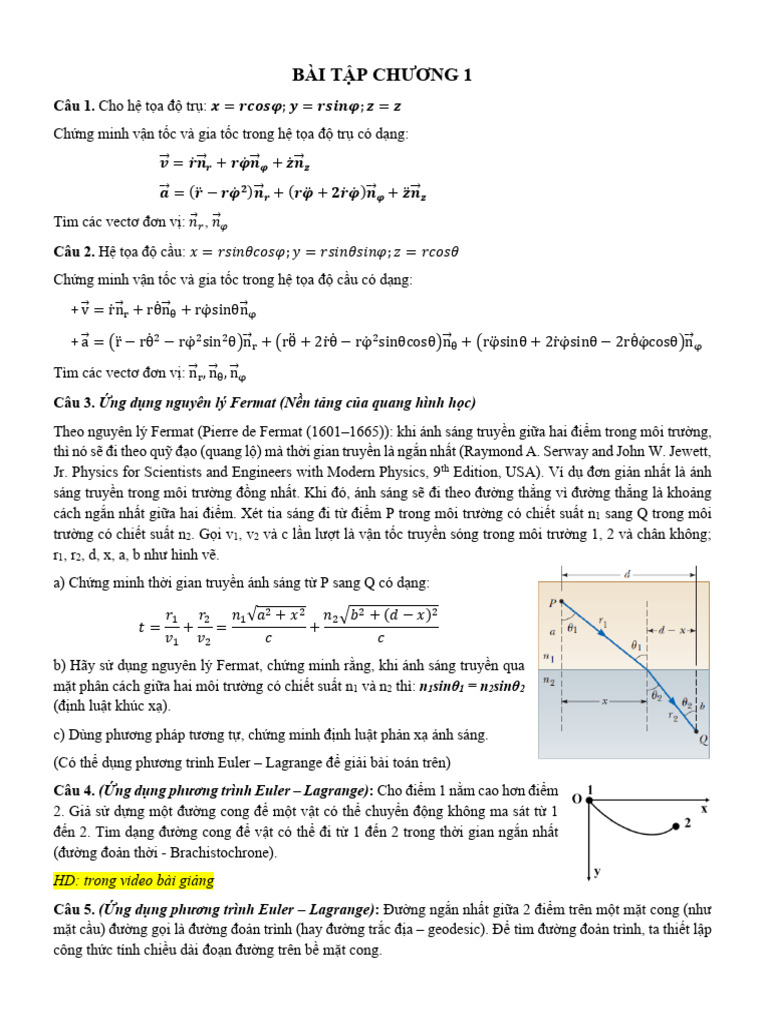 Bai Tap Chuong 1 | PDF