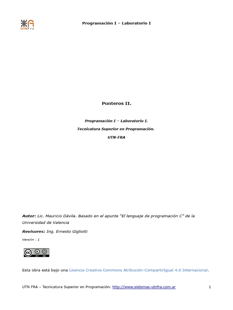 Punteros II | PDF | Puntero (Programación de computadora) | Cadena (informática)