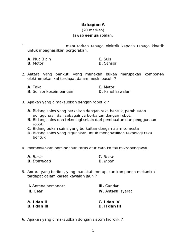 Upsa RBT Tahun 6 | PDF