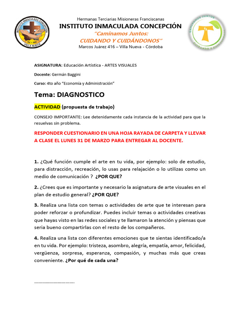 Diagnostico 4to Economia Remoto 2025 | PDF