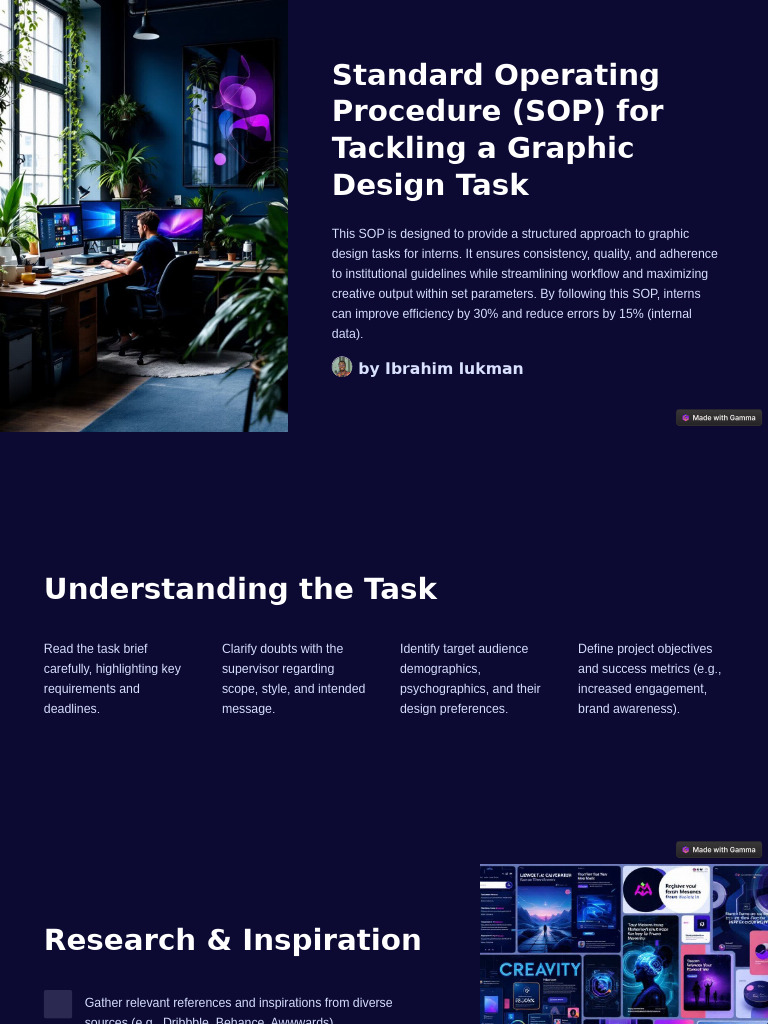 Graphic Design Task SOP for Interns | PDF | Graphic Design | Human ...