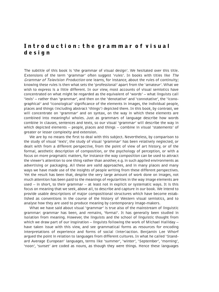 Visual Grammar in Design Explained | PDF | Semiotics | Semantics
