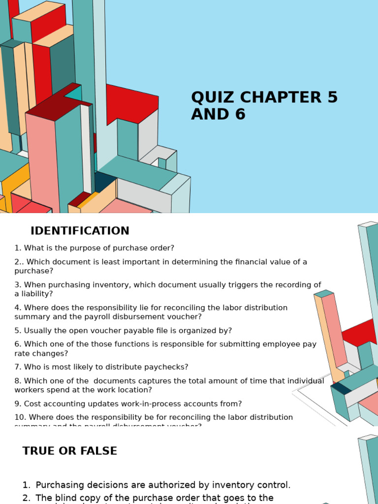 Quiz on Purchasing and Payroll Processes | PDF | Paycheck | Accounts ...