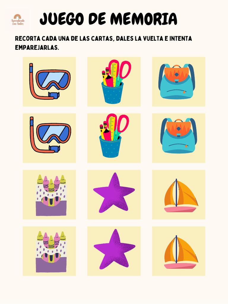 Juego de Memoria: Empareja las Cartas | PDF