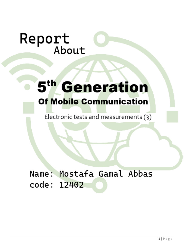 5th Generation of Mobile Communication | PDF | Channel Access Method | Cellular Network