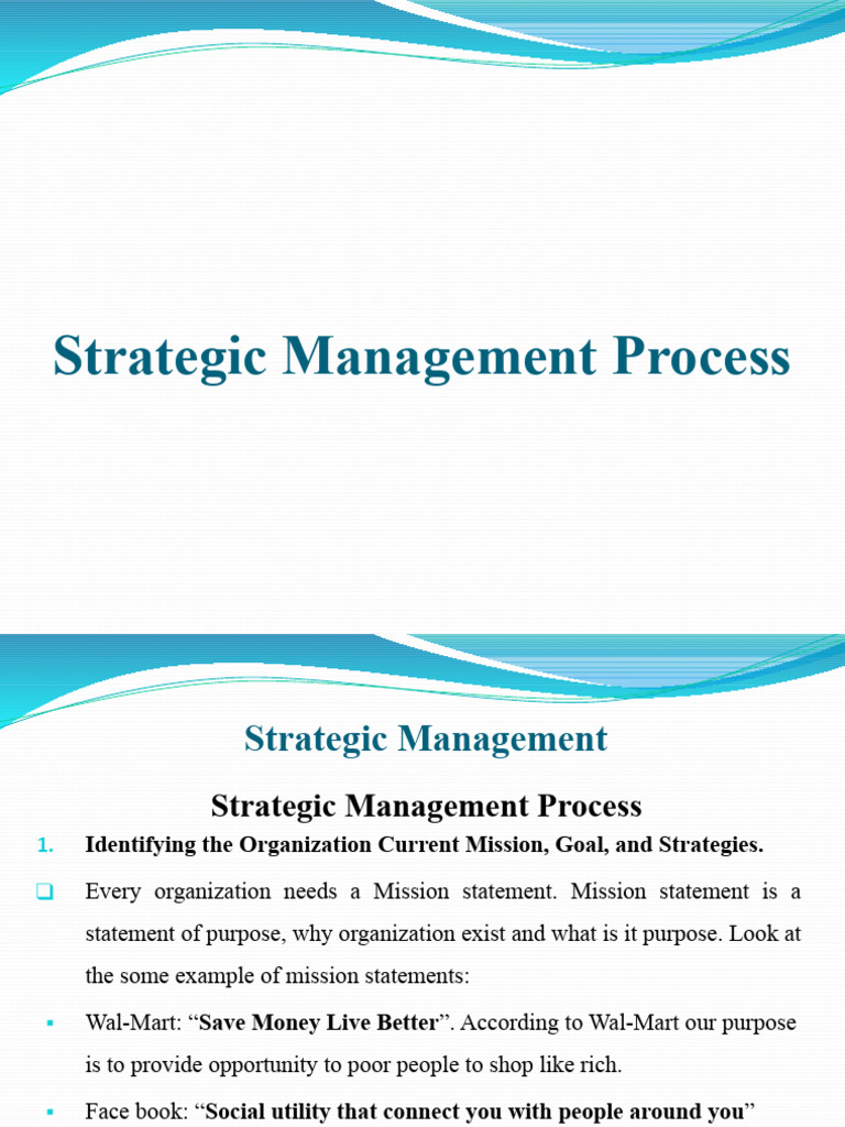 Strategic Management Process | PDF | Strategic Management | Swot Analysis
