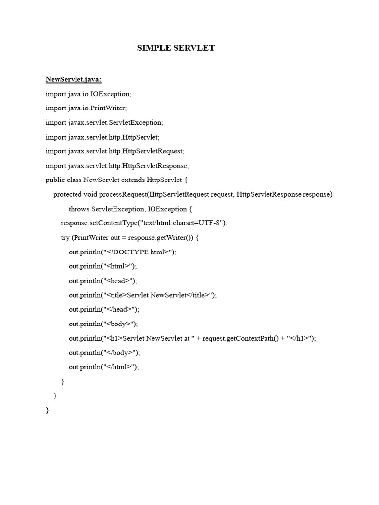 Simple Servlet, Request Parameters | PDF | Parameter (Computer Programming) | Java Enterprise ...