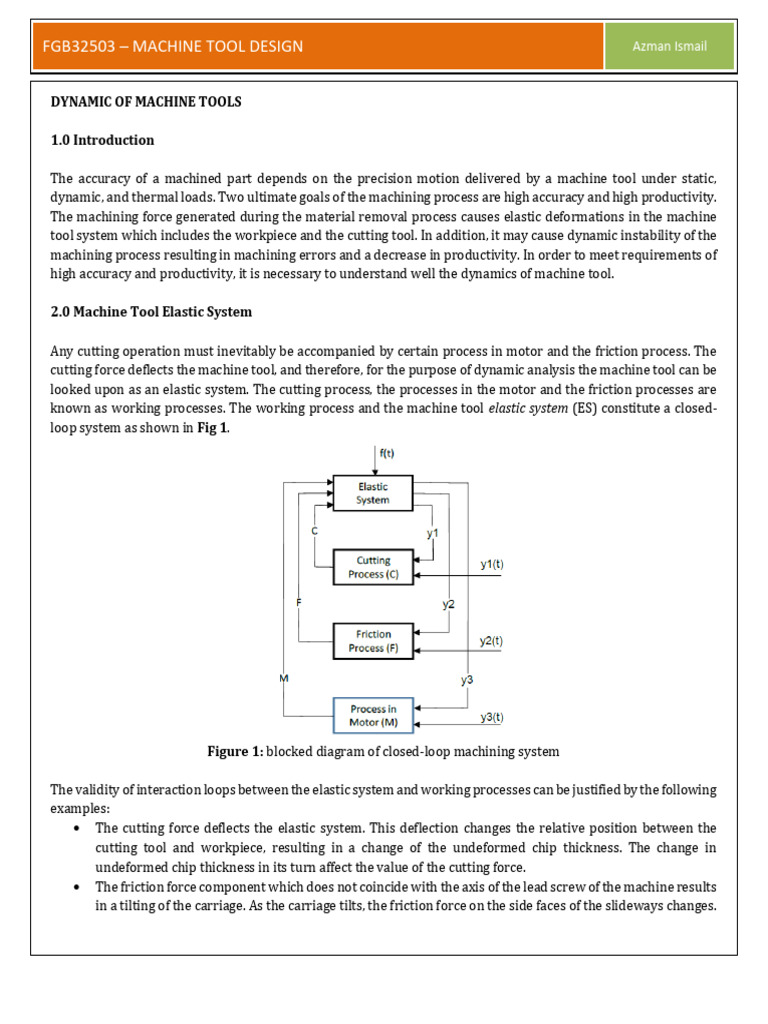 Dynamics of Machine Tool Design | PDF | Stability Theory | Machining