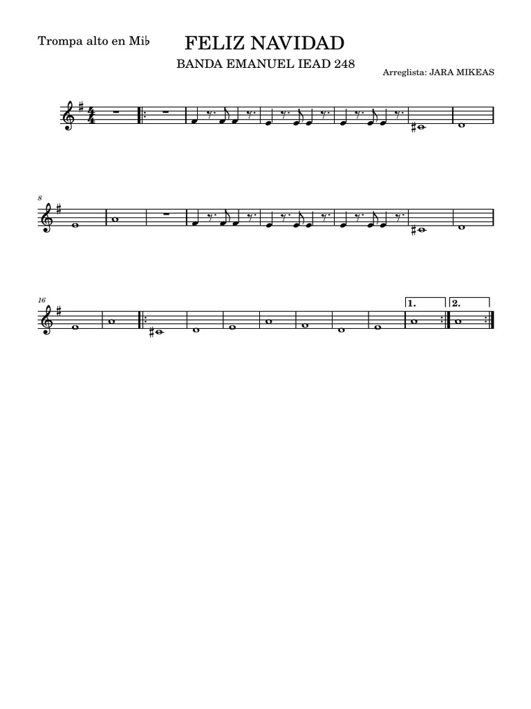 Partitura Sin Título-Trompa Alto en Mib | PDF