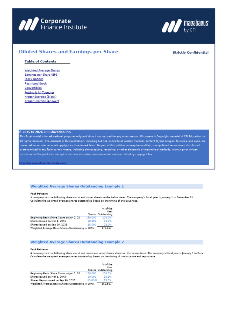 Diluted Shares and EPS (Complete) | PDF | Earnings Per Share | Stock Market