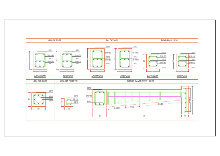Detail balok Baru | PDF