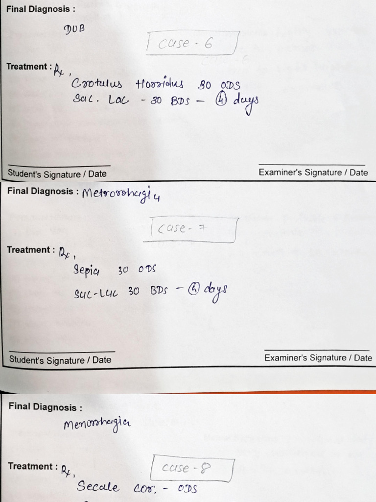 Gyn Treatment Case No. 6 To 10 | PDF