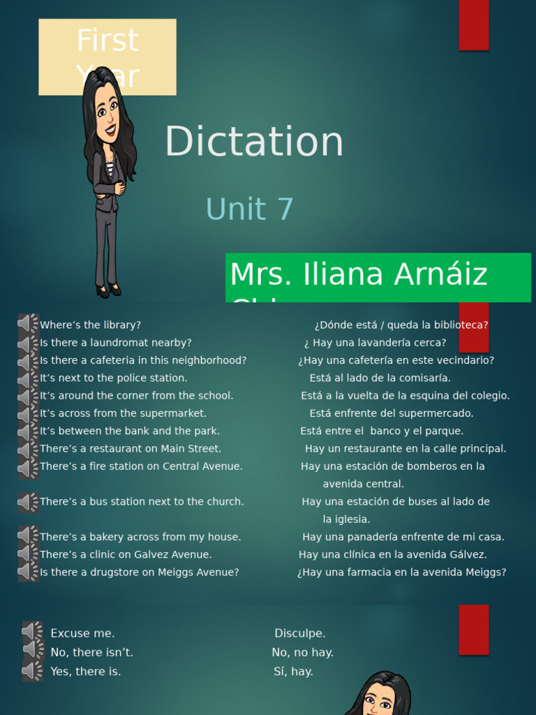 Dictation - Unit 07 - 1st Year | PDF