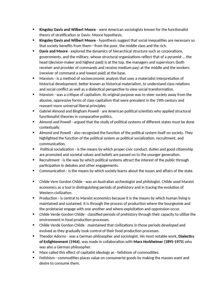 Kingsley Davis and Wilbert Moore | PDF | Social Structure | Sociology