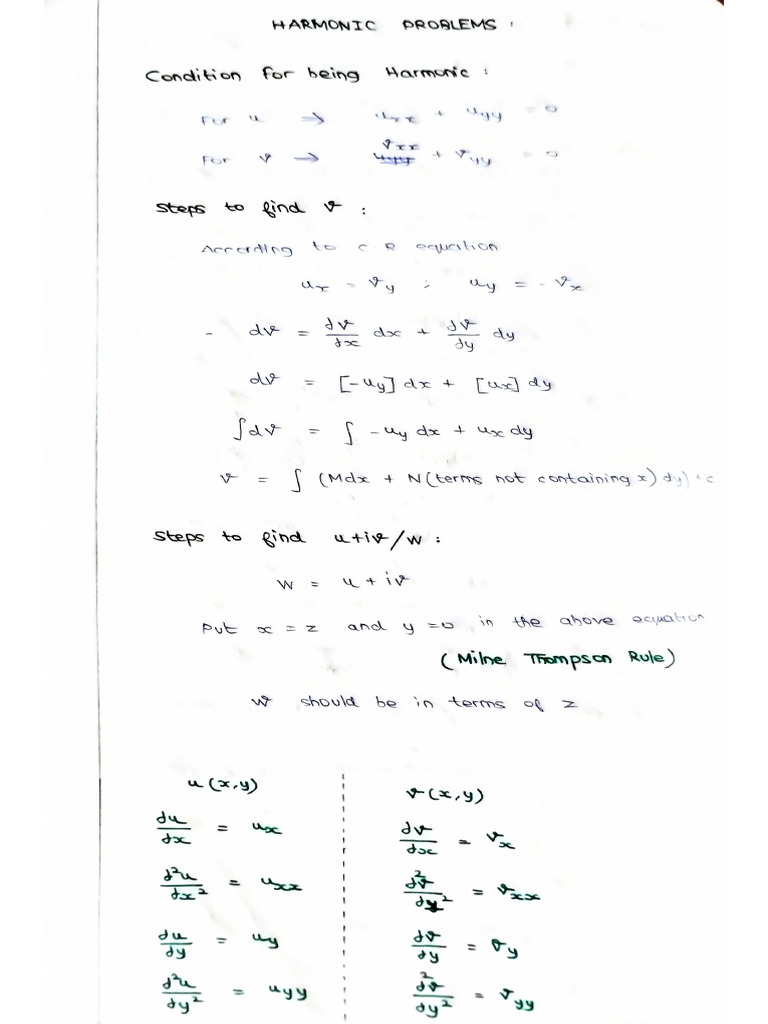 Harmonic - Milne Thompson's Method | PDF