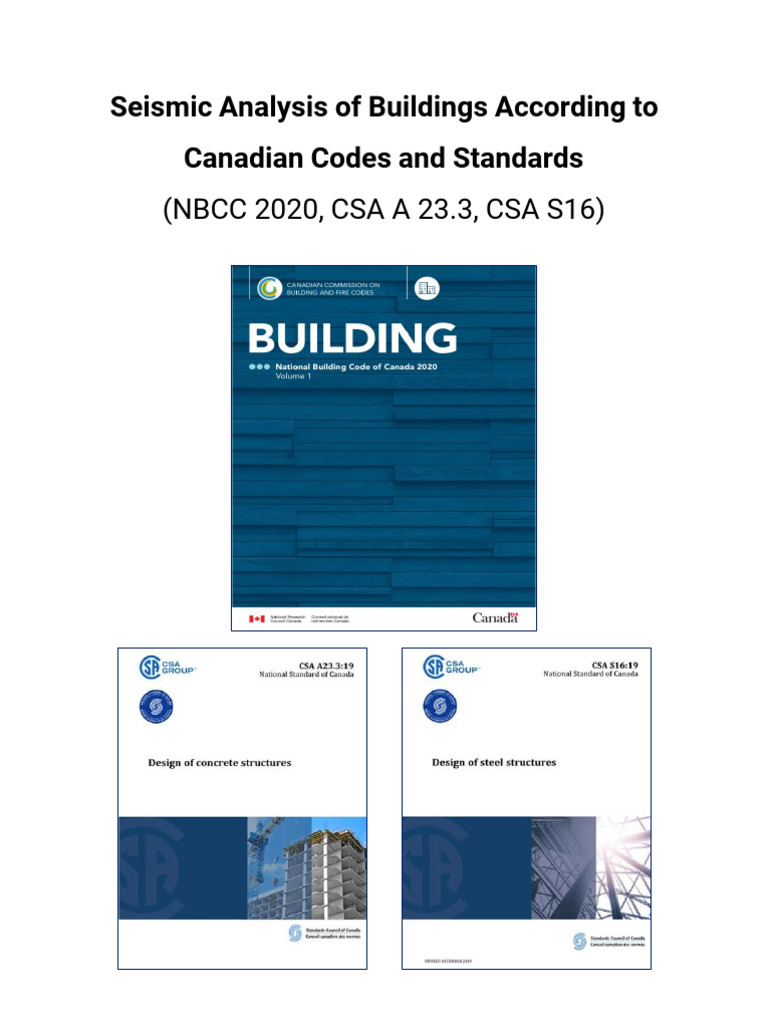 Seismic Analysis of Buildings According To NBCC 2020 | PDF | Structural Load | Force