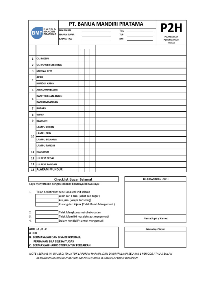 p2h Driver Uin | PDF