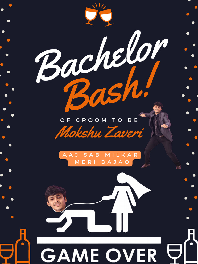 Wine Themed Bachelor Party Invitation | PDF