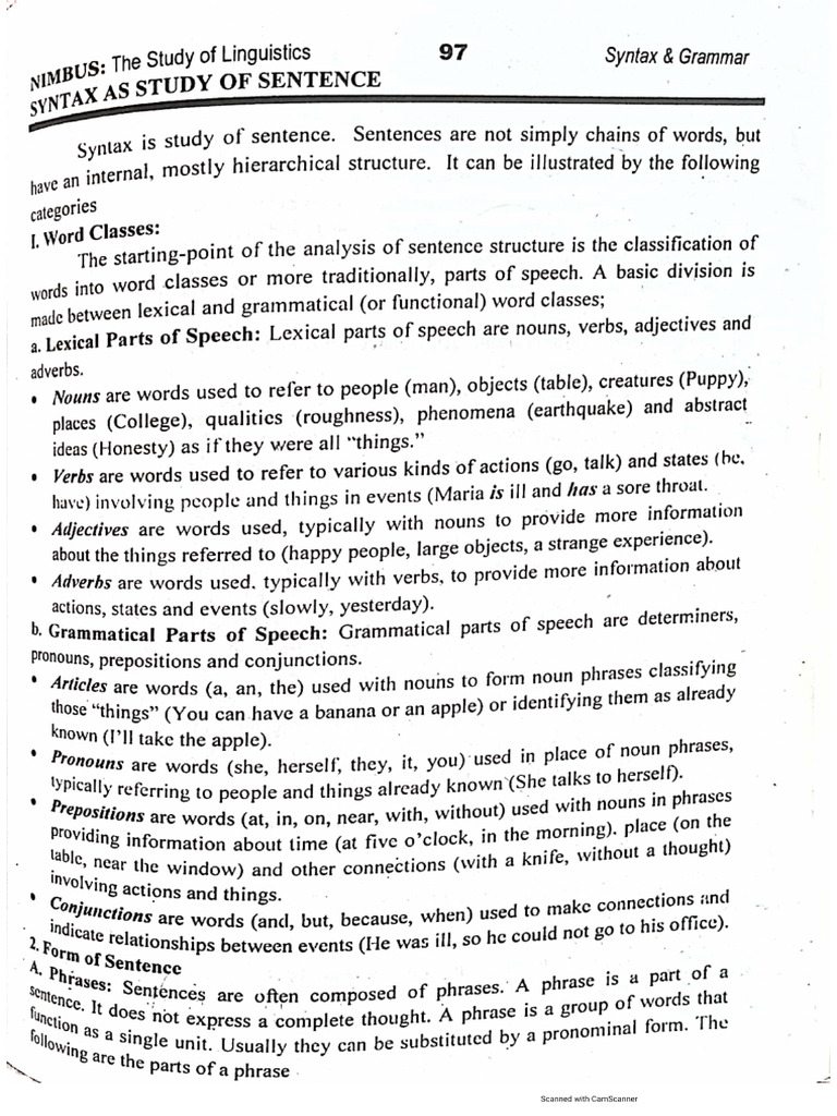 Clause, Sentence, Phrase, Descriptive, Universal Grammar | PDF