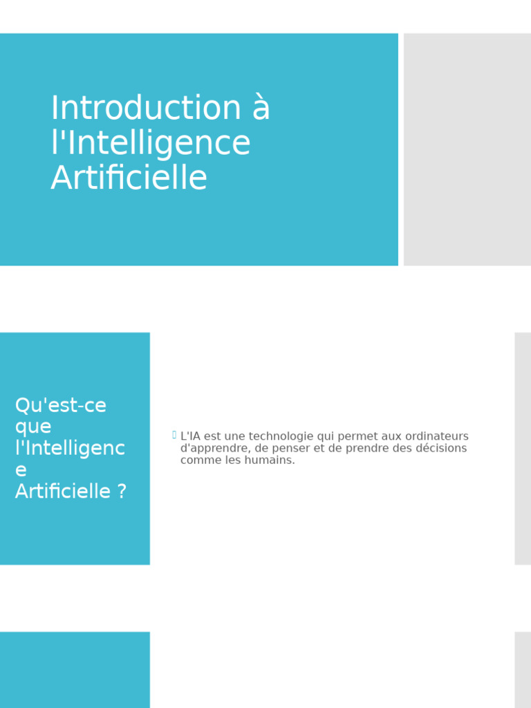 Introduction À L'intelligence Artificielle | PDF | Intelligence ...