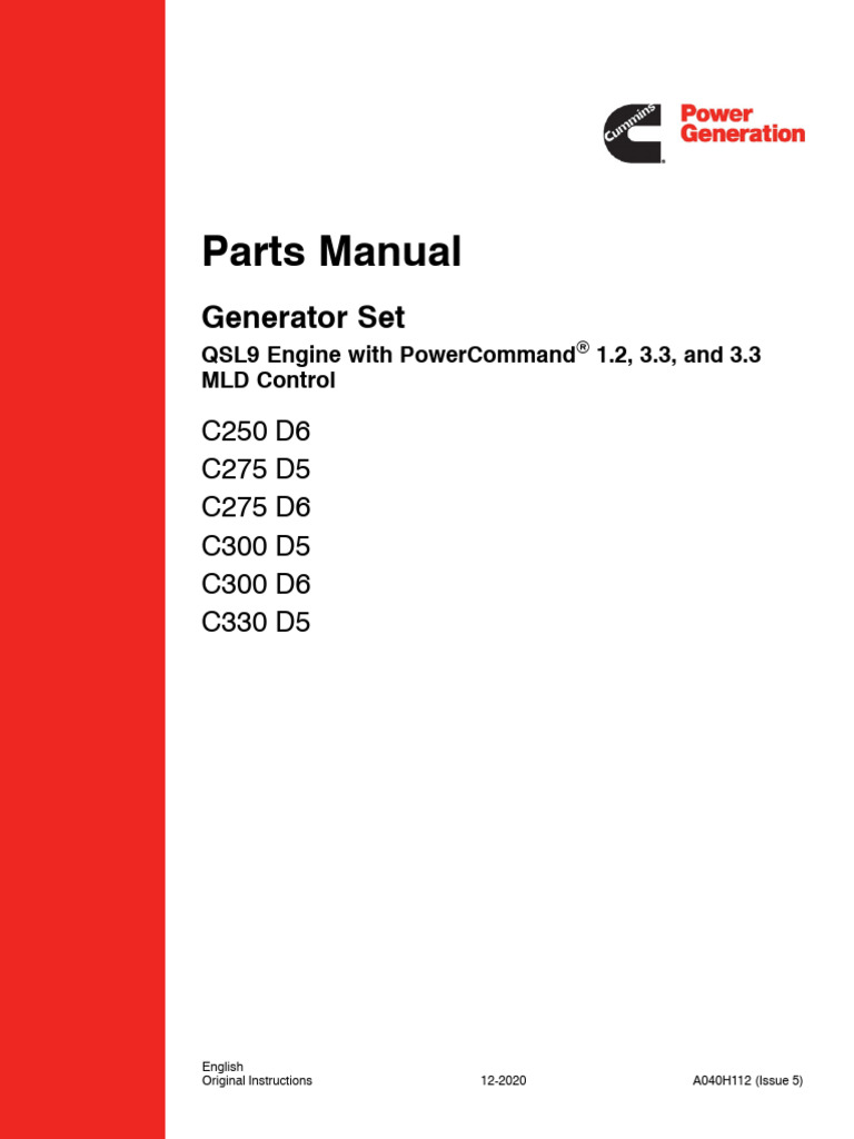 A040H112_I5_202101 | PDF | Electric Generator | Mains Electricity