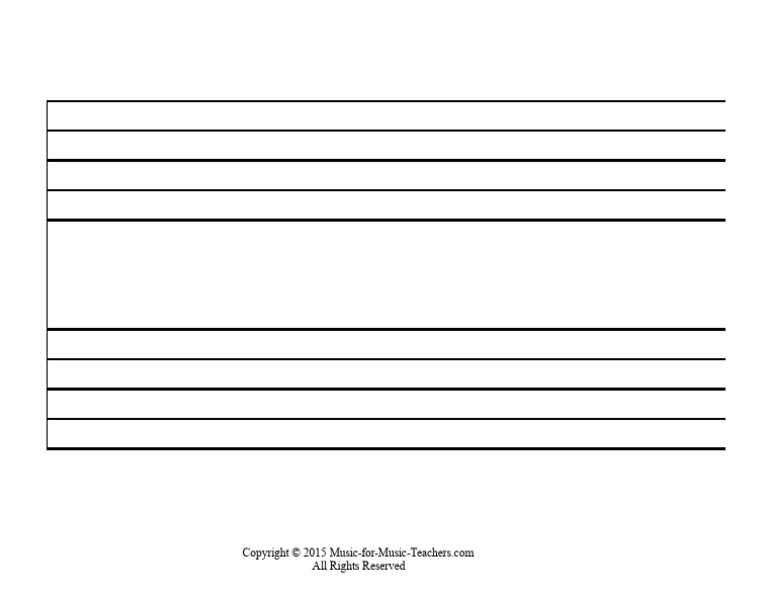 Manuscript Paper - Giant Horizontal Staff No Clefs | PDF