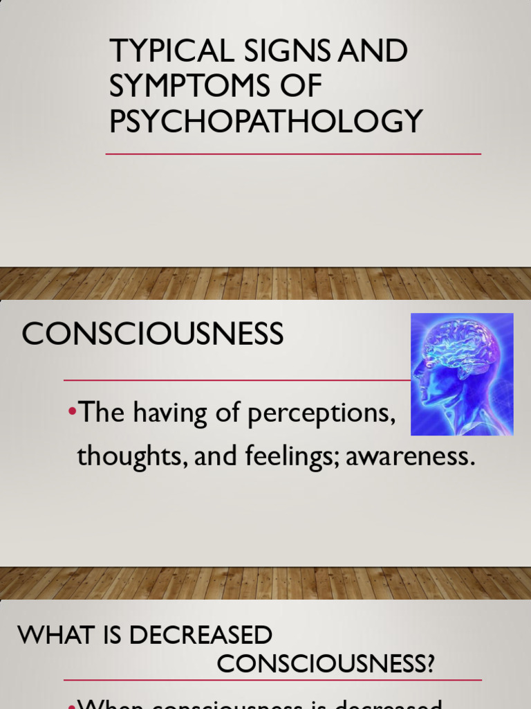 Signs of Decreased Consciousness | PDF
