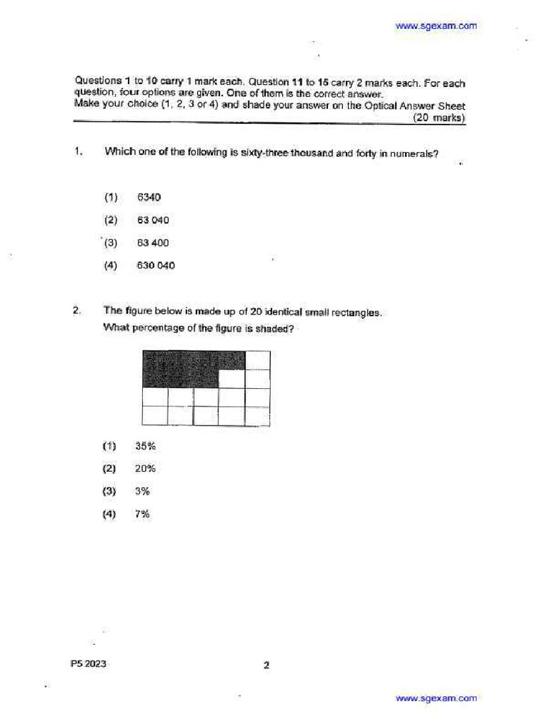 Past Paper Revision 1 | PDF
