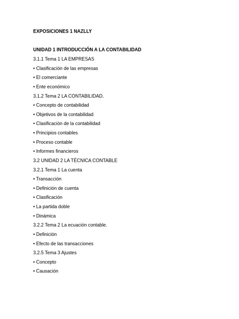 Exposiciones Fundamentos de La Contabilidad | PDF