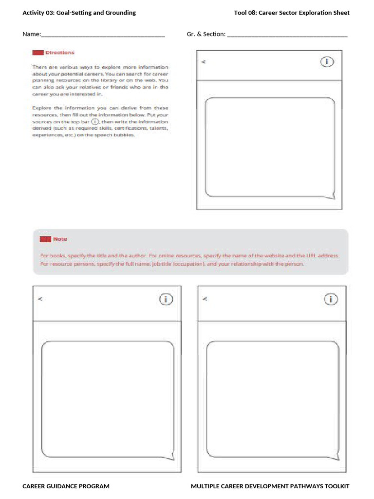 MCDP Activity 3 Tool 08 Worksheet | PDF