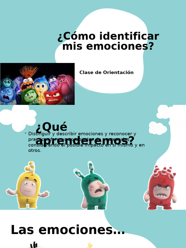Clase Orientación Las Emociones, Cómo Identificarlas 3º A 6º | PDF
