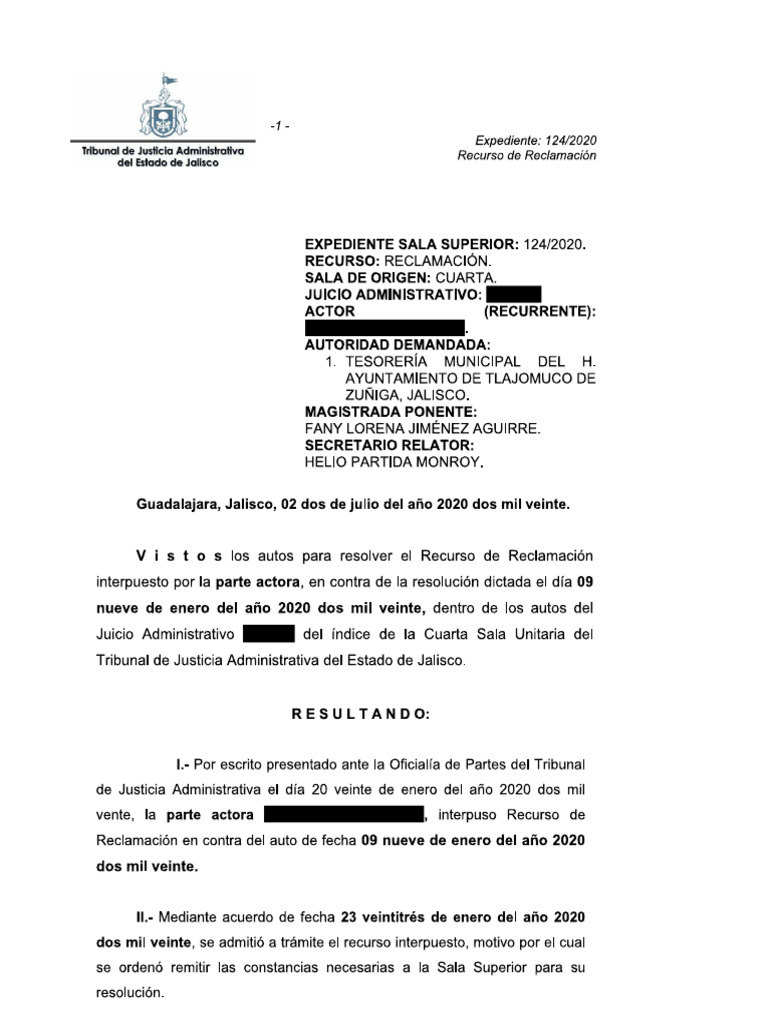 Recurso de Reclamacion | PDF