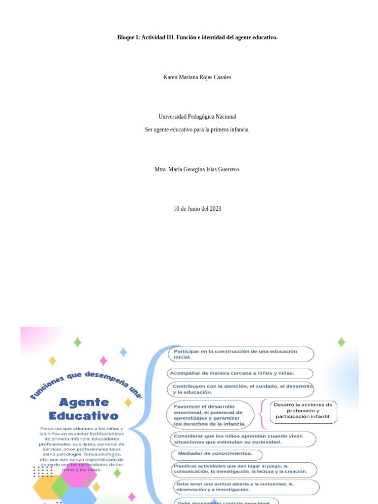 Bloque I Act.3 Funcion e Indetidad Del Agente Educativo. | PDF
