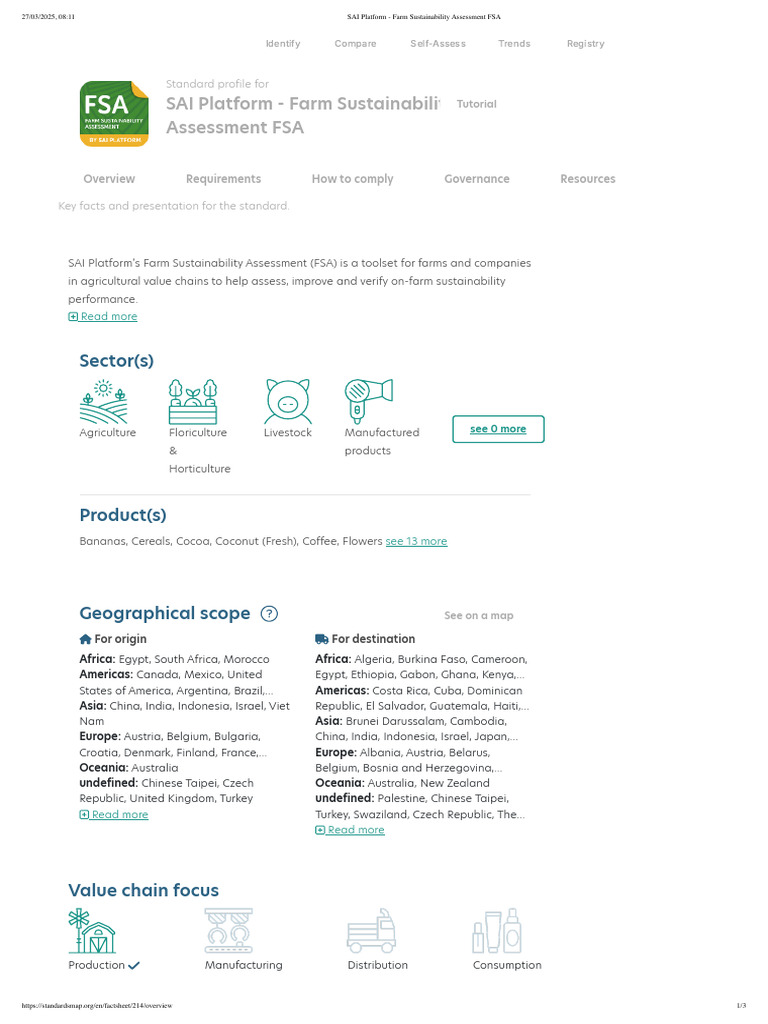 SAI Platform Farm Sustainability Assessment | PDF | Economies | Agriculture