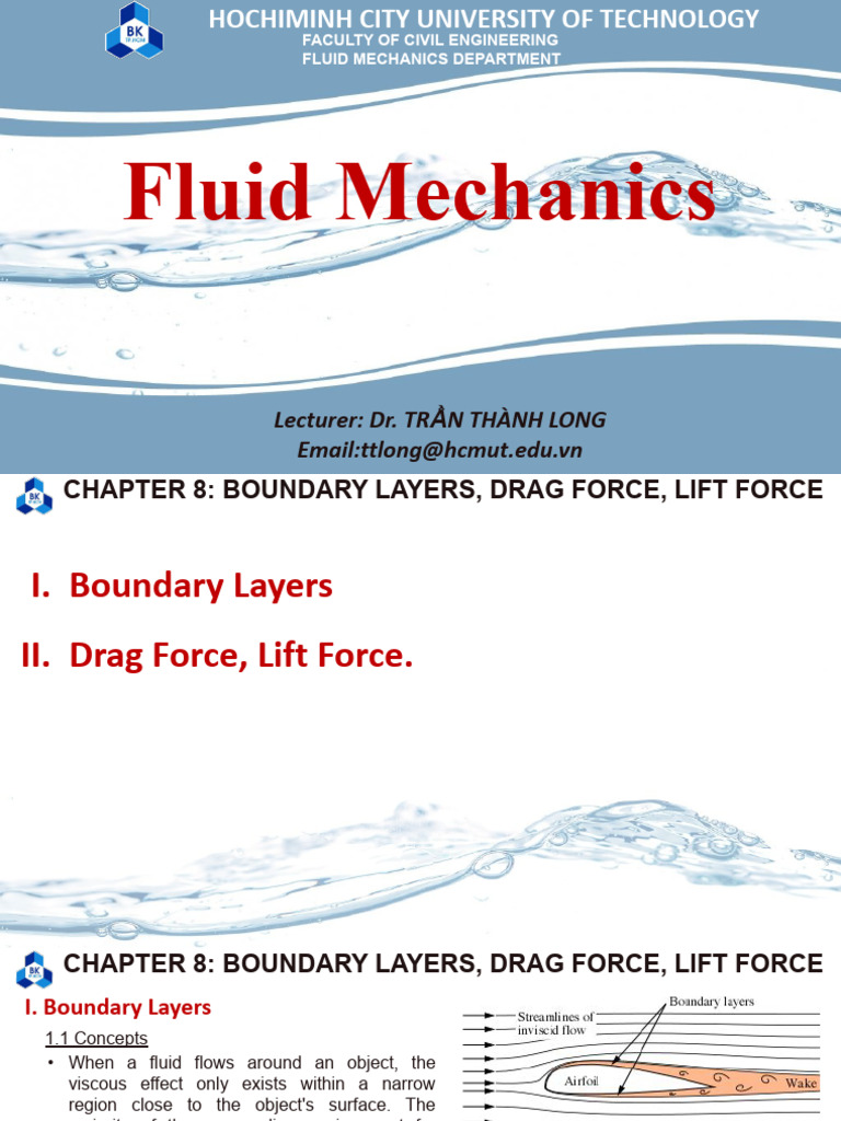 Fluid Mechanics - Day 12 - Chapter 8 | PDF | Boundary Layer | Drag (Physics)