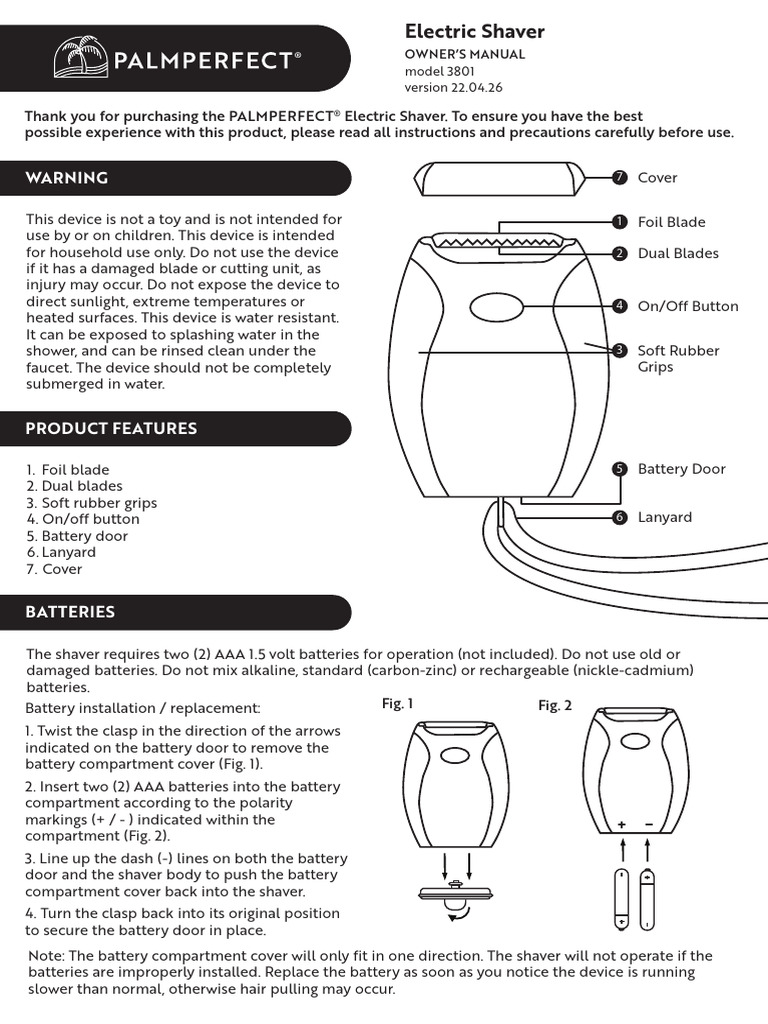 3800 3801 Instruction Manual A5 Double Sided 220426 | PDF | Shaving