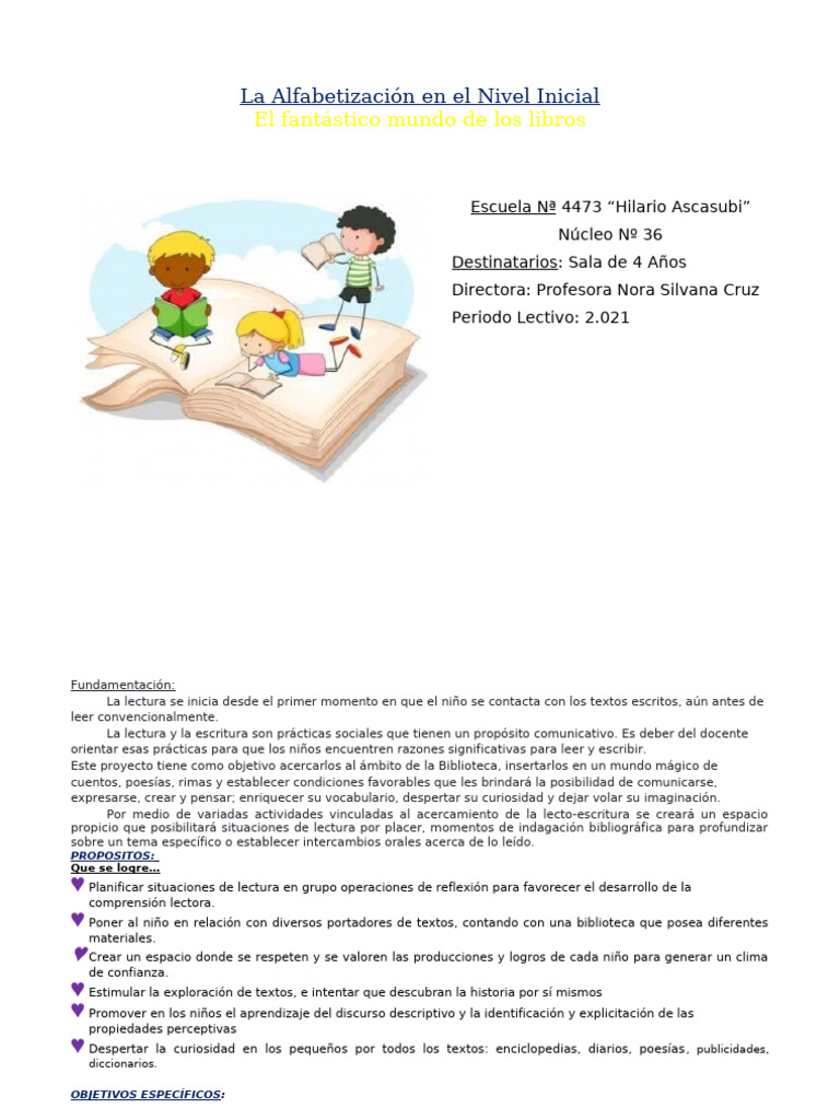 Alfabetización Inicial: Fomentando la Lectura | PDF | Educación de la ...