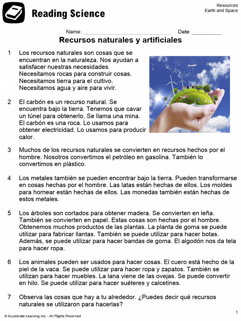 TX 2.7C Resources ELABORATE ReadingScience A SPA | PDF | El plastico ...